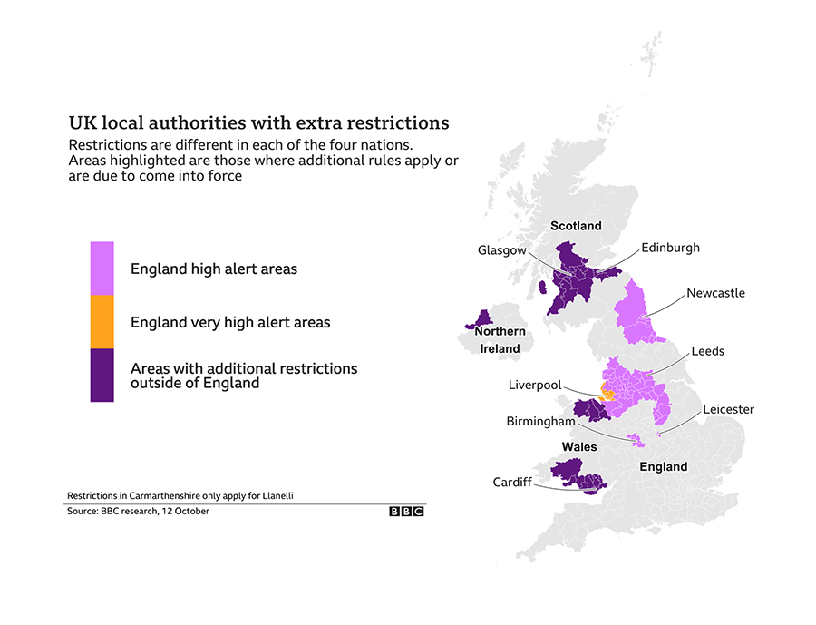 Full List of Local Alert Areas - From Wednesday 14 October 2020 | CIGO